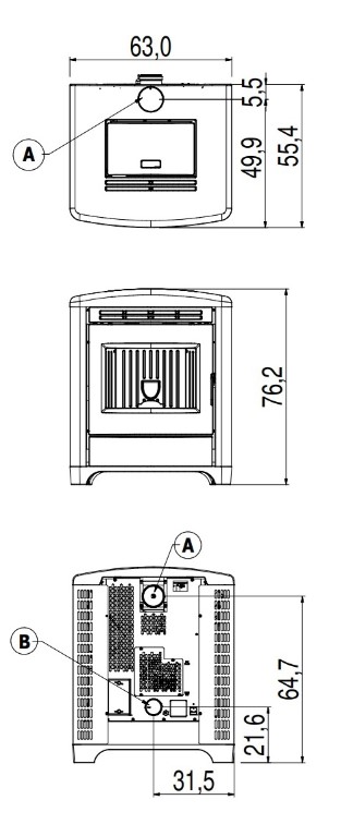 Pelletofen Cadel - Magritte 6 - 6 kW online kaufen | Feuer-Fuchs, 2.852,00